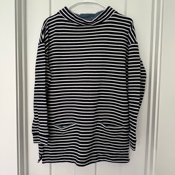 Joules | Tops | Joules Navy And White Oversized Striped Long Sleeve Top ...